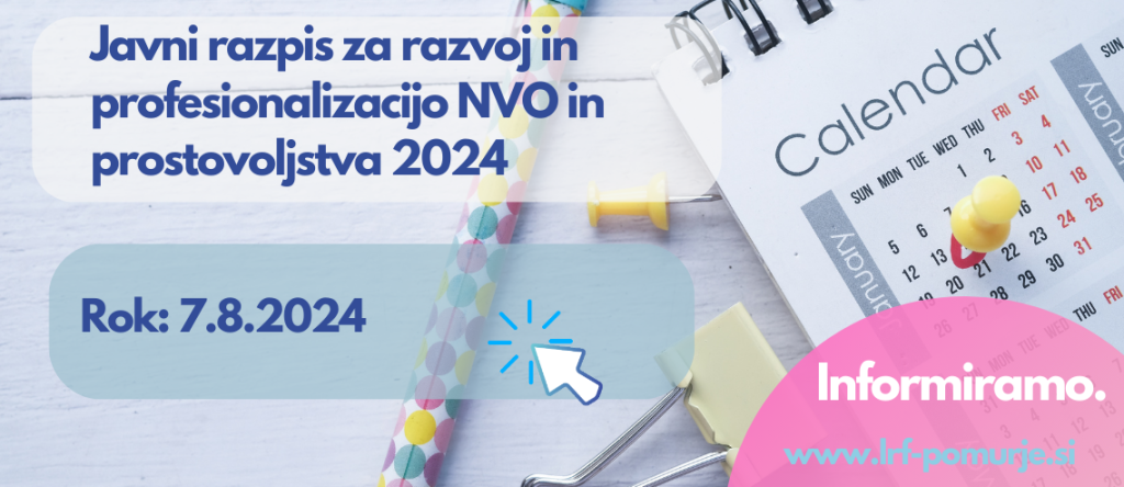 Javni razpis za razvoj in profesionalizacijo NVO in prostovoljstva 2024 ...